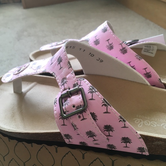 Re-sole | Shoes | Resole Pink Palm Tree Sandals | Poshmark